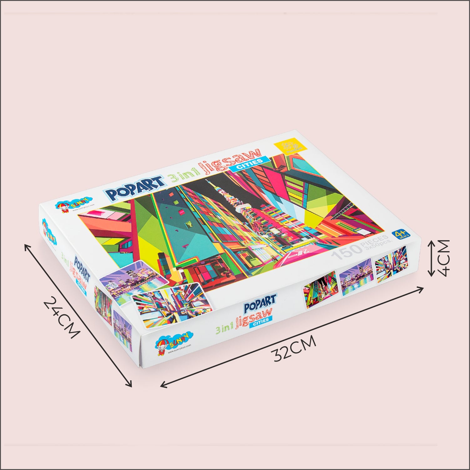 3 in 1 Pop Art Jigsaw Puzzle Cities Theme – Puzzle Squad